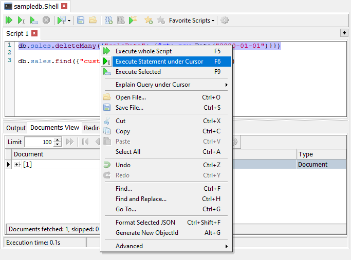 MongoDB Commands With NoSQL Manager NoSQL Manager Group